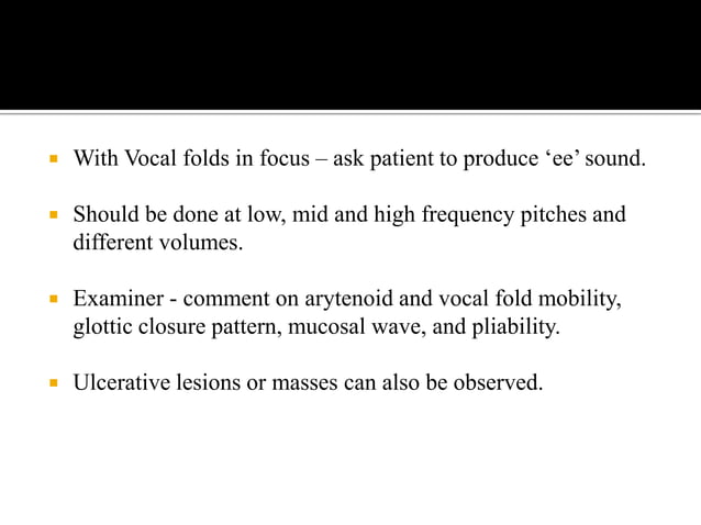 Stroboscopy | PPTX | Ear, Nose and Throat Conditions | Diseases and ...