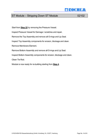 St rochem membrane | PDF