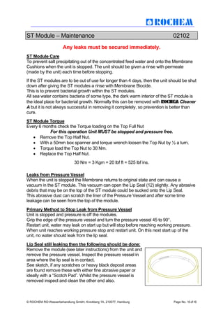St rochem membrane | PDF