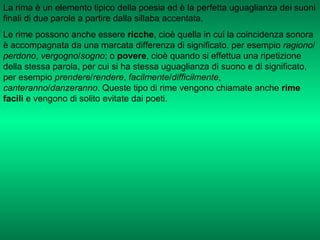 Strofe E Rime | PPT | Poetry | Books and Literature