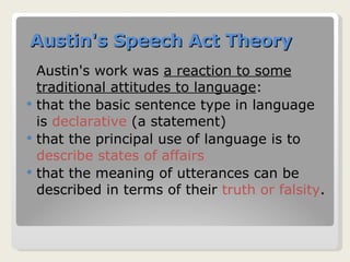 Performativity and Language | PPT