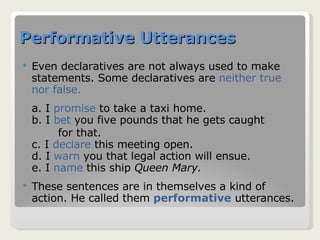 Performativity and Language | PPT