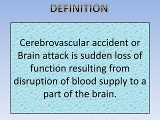 cerebrovascular accident | PPTX