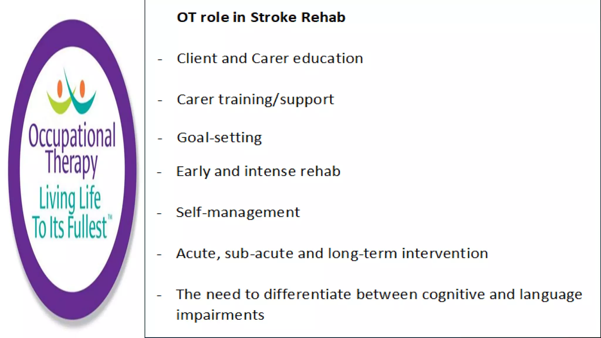 Occupational Therapy and Stroke | PPTX