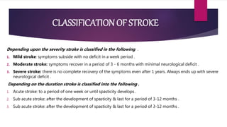 Stroke (cerebrovascular accident ) | PPTX