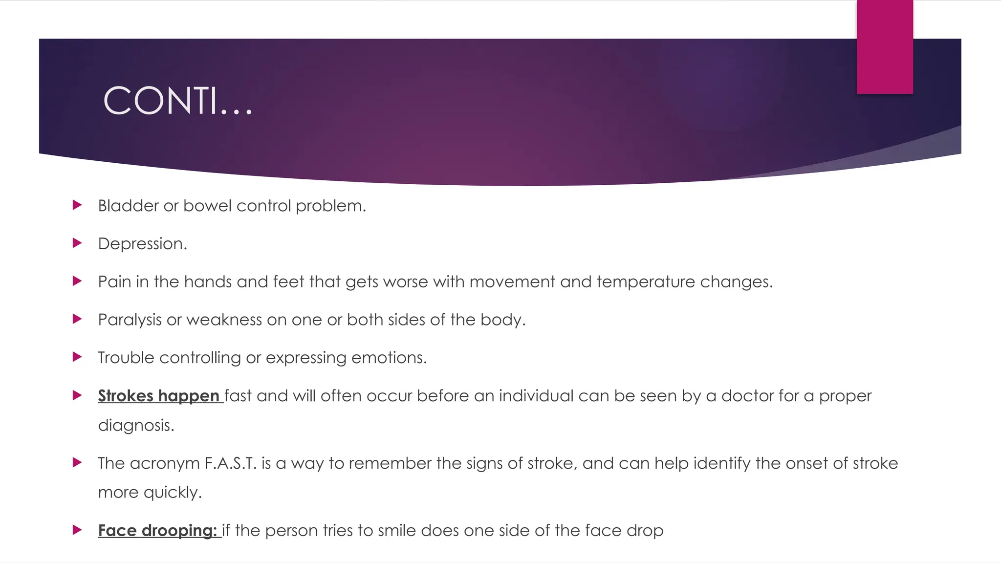 Stroke powerpoint presentation definition types | PPT