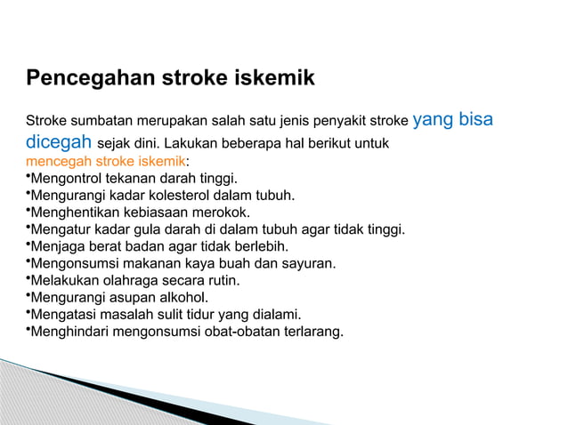 STROKE power point for penyuluhan prolanis | PPTX