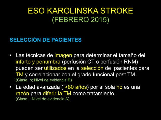 Manejo Del Ictus Isquémico Agudo Terapia Endovascular Ppt