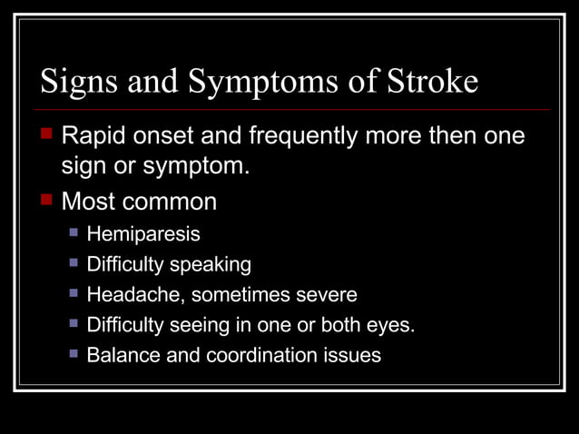 Stroke Recognition And Treatment | PPT