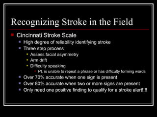 Stroke Recognition And Treatment | PPT