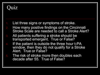Stroke Recognition And Treatment | PPT