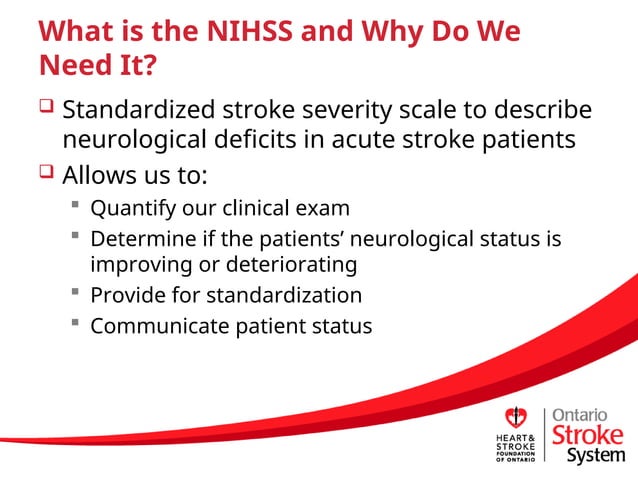 Stroke_Assessment NIH Stroke Scale 1.ppt | Brain and Nervous System ...