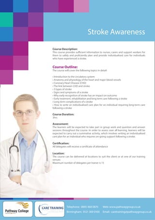 Stroke Awareness Training Courses | PDF