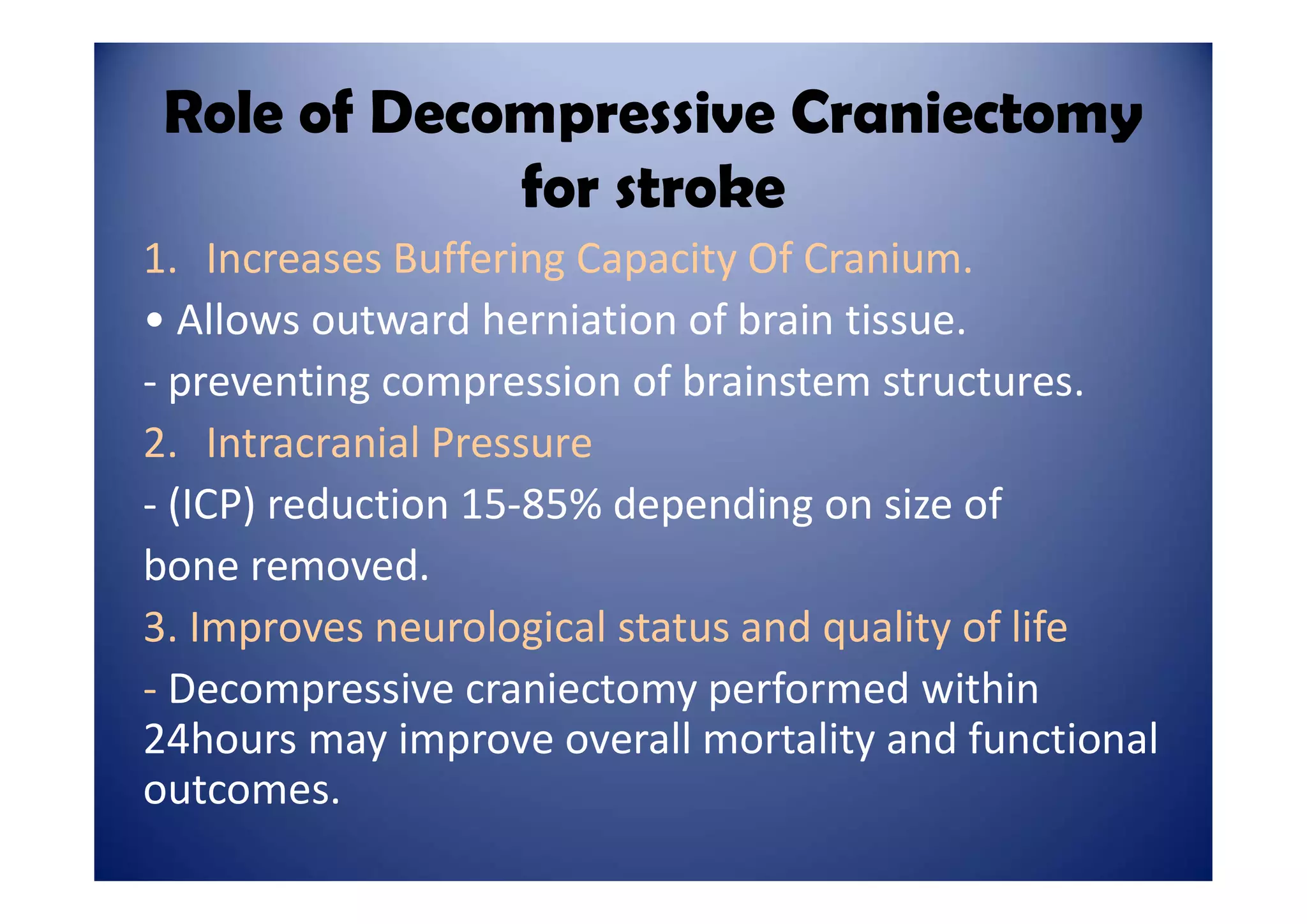 Stroke Care of Patient With Post Decompressive Craniectomy | PDF ...