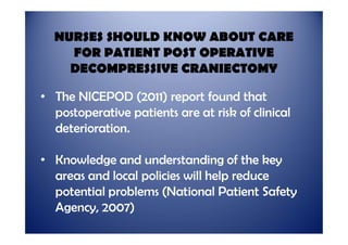 Stroke Care of Patient With Post Decompressive Craniectomy | PDF
