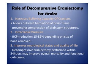Stroke Care of Patient With Post Decompressive Craniectomy | PDF