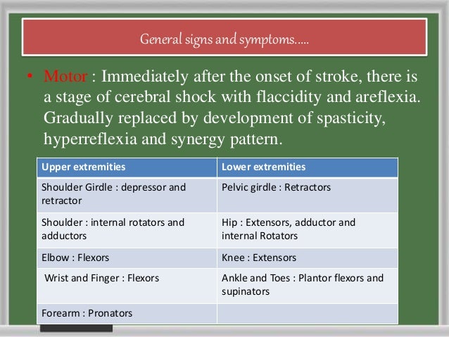 STROKE CLINICAL MANIFESTATION