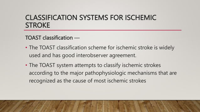 Stroke classification.pptx | Heart and Cardiovascular Diseases ...