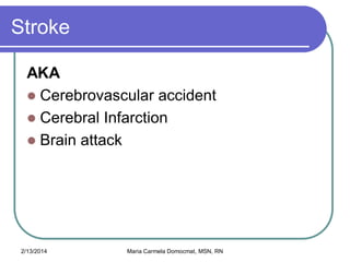 Nursing Care of Clients with Stroke | PDF