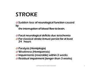 Stroke I Incidence, Types, Causes, Risk Factors & Management - Dr Rohit ...
