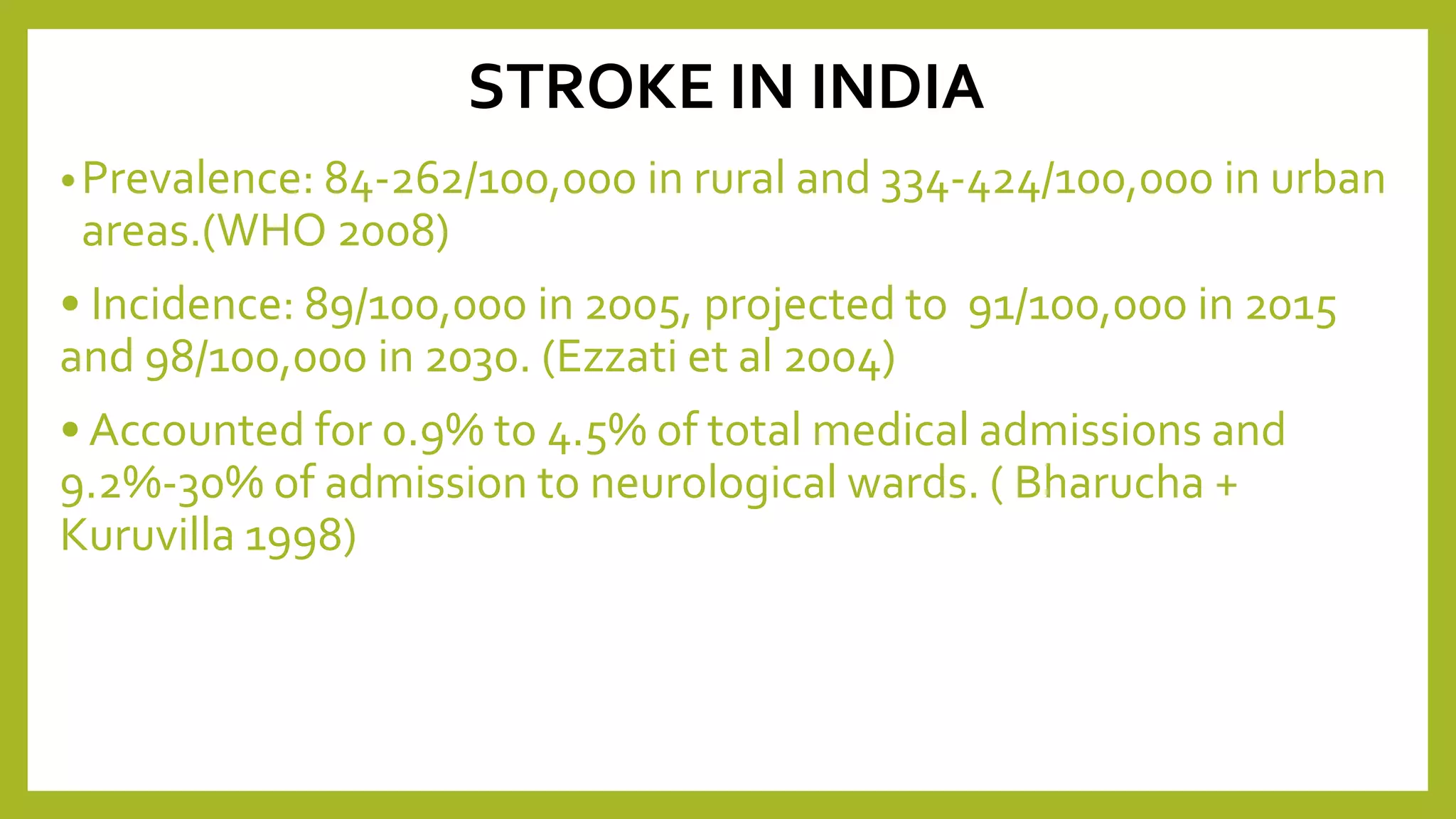 Stroke epidemiology person, place, time graph | PPTX