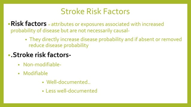 Stroke epidemiology person, place, time graph | PPT