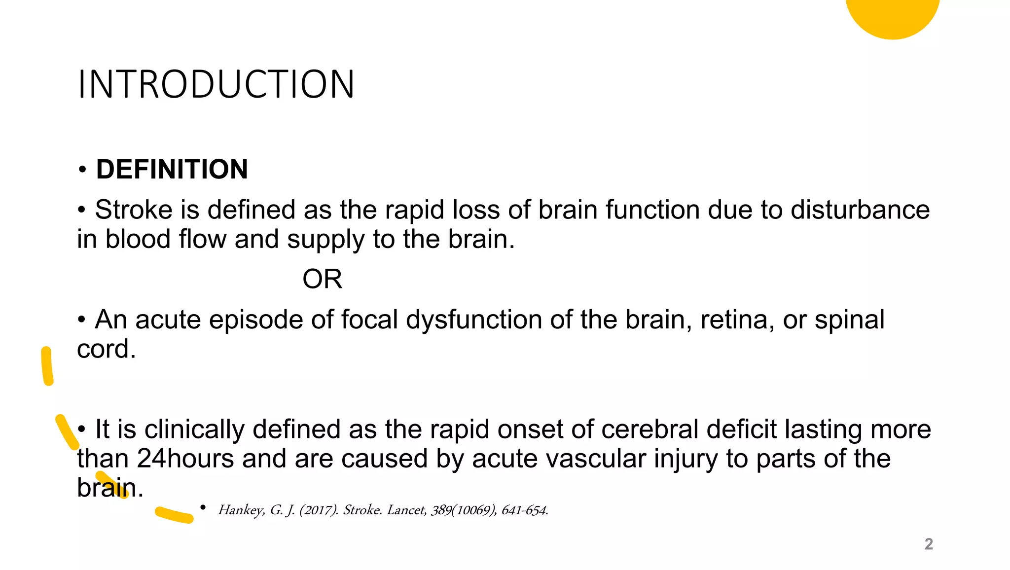 Stroke : Introduction, types and treatment. | PPTX