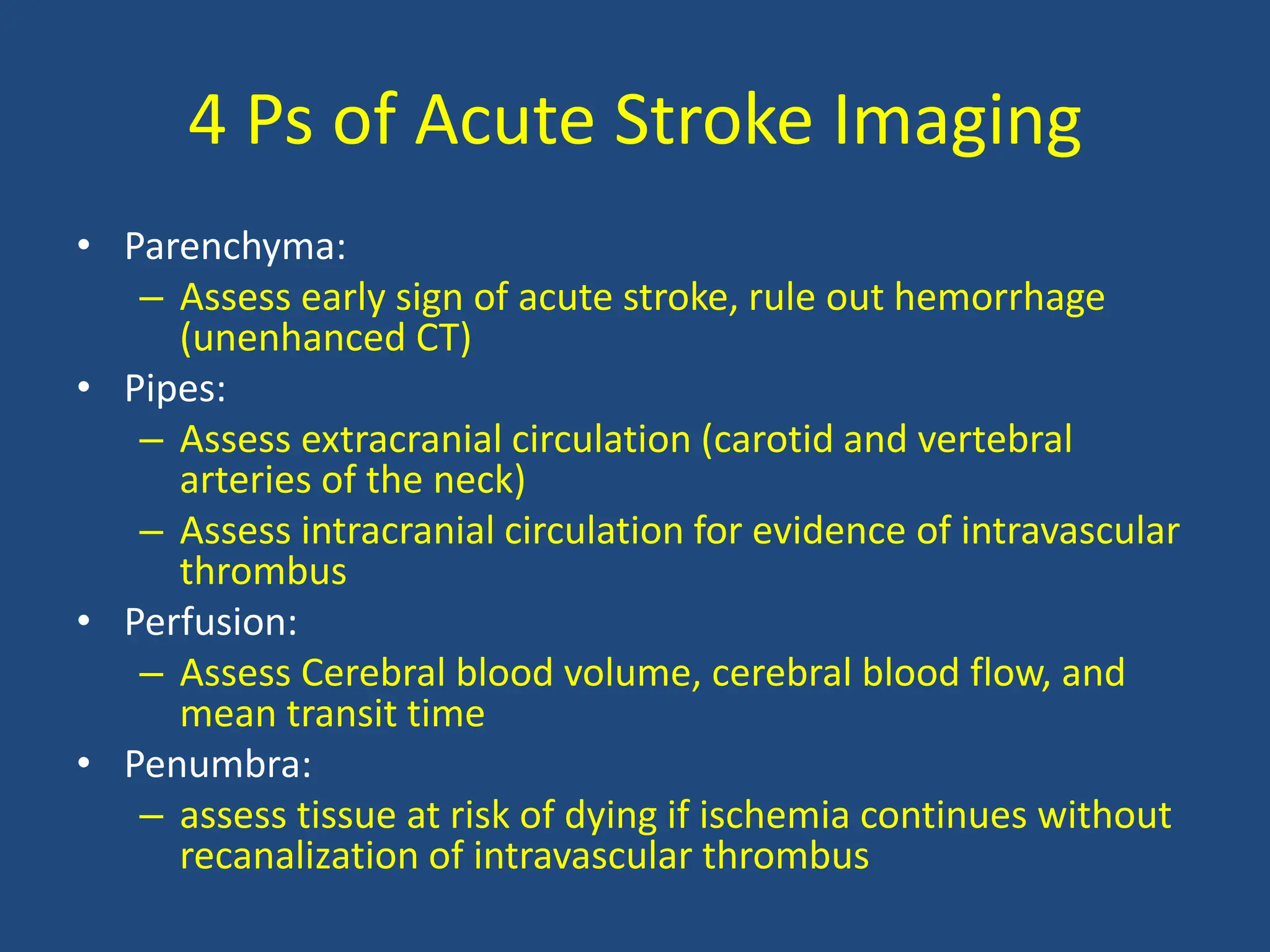 stroke FOAM Acute central nervous system injury with abrupt onset | PDF