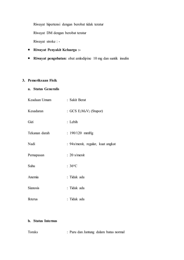 Laporan Kasus Stroke Hemoragik | DOCX