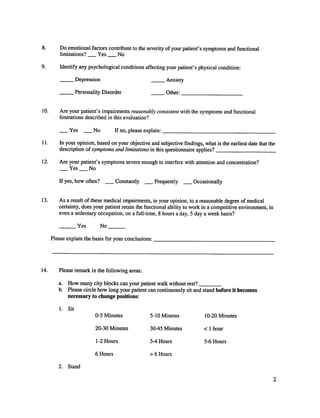 Stroke Impairment Questionnaire | PDF