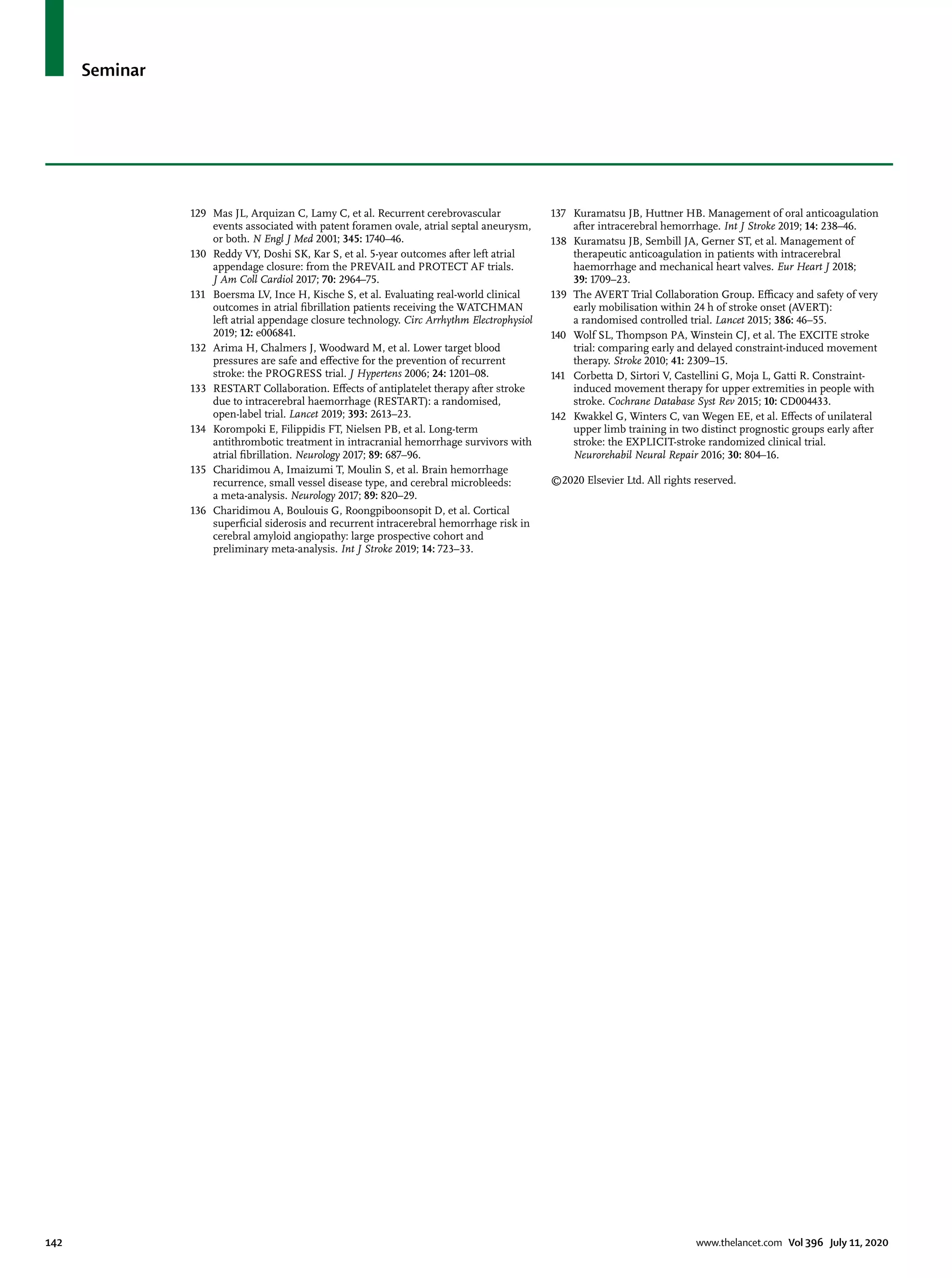 Stroke lancet 2020 | PDF