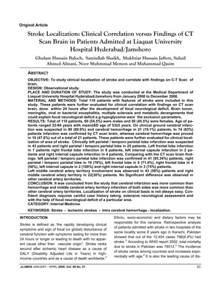 Stroke Localisation | PDF