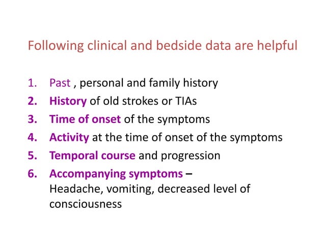 Stroke localization | PPTX | Blood Disorders | Diseases and Conditions