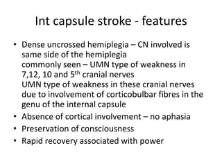 Posterior Limb Internal Capsule Stroke