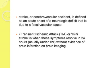 Stroke localization by Dr. Md. firoz | PPTX