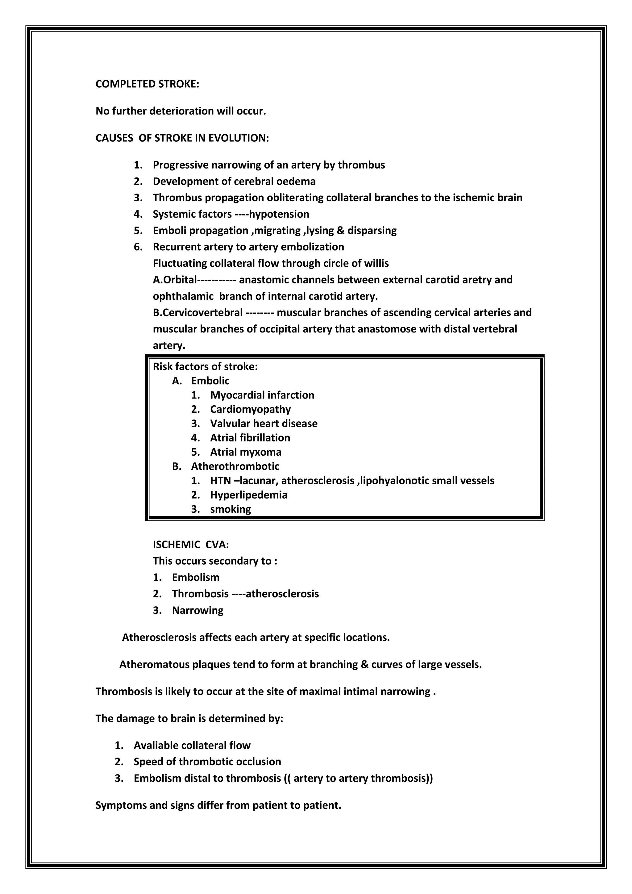 Stroke localization symptoms ms 2019 | PDF