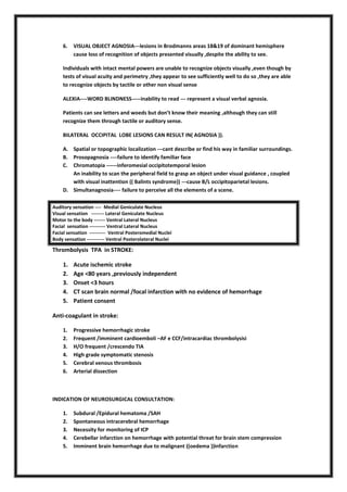 Stroke localization symptoms ms 2019 | PDF