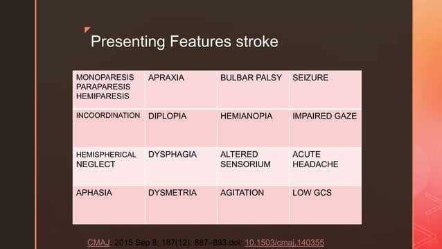 Stroke mimics | PPTX | Brain and Nervous System Disorders | Diseases ...