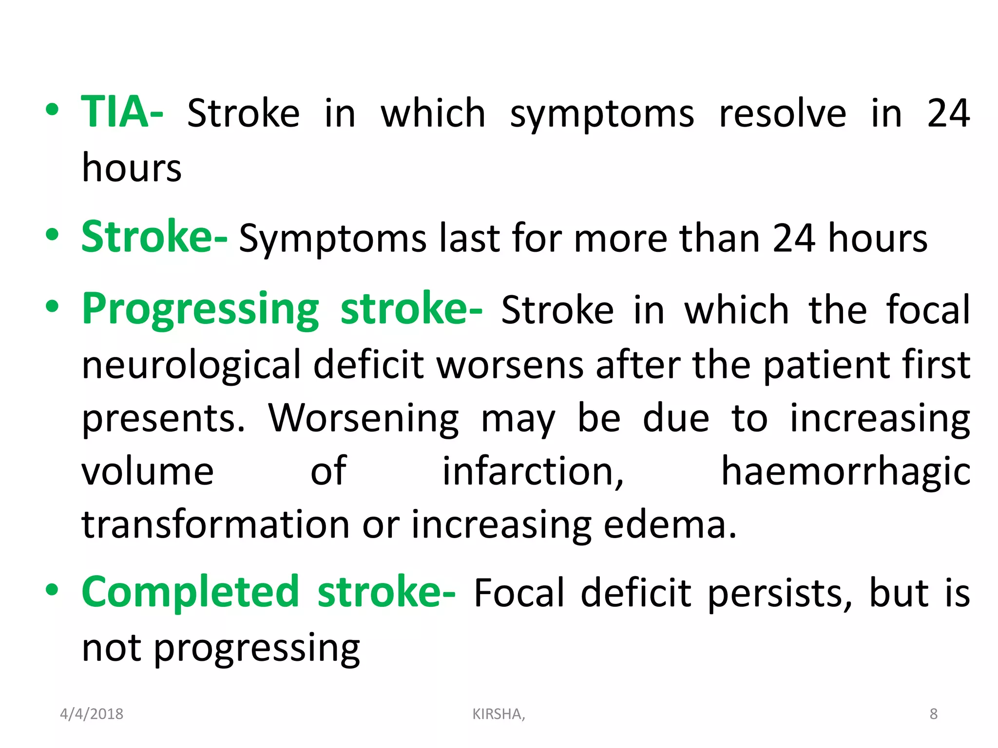 Stroke and management | PPTX