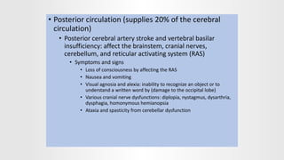 Cerebrovascular stroke overview. | PPTX