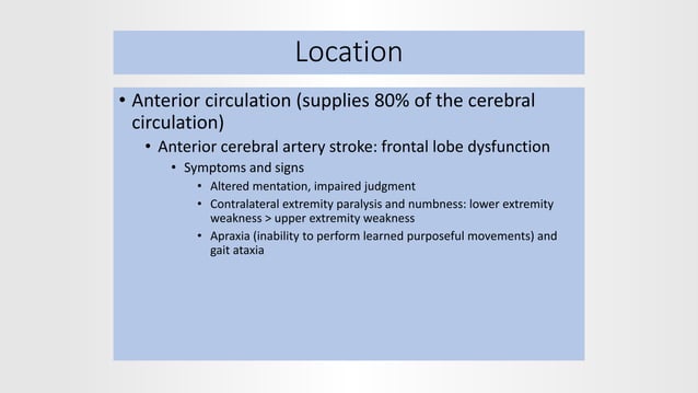 Cerebrovascular stroke overview. | PPTX | Blood Disorders | Diseases and Conditions