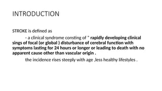 Management of stroke and it's clinical importance | PPTX