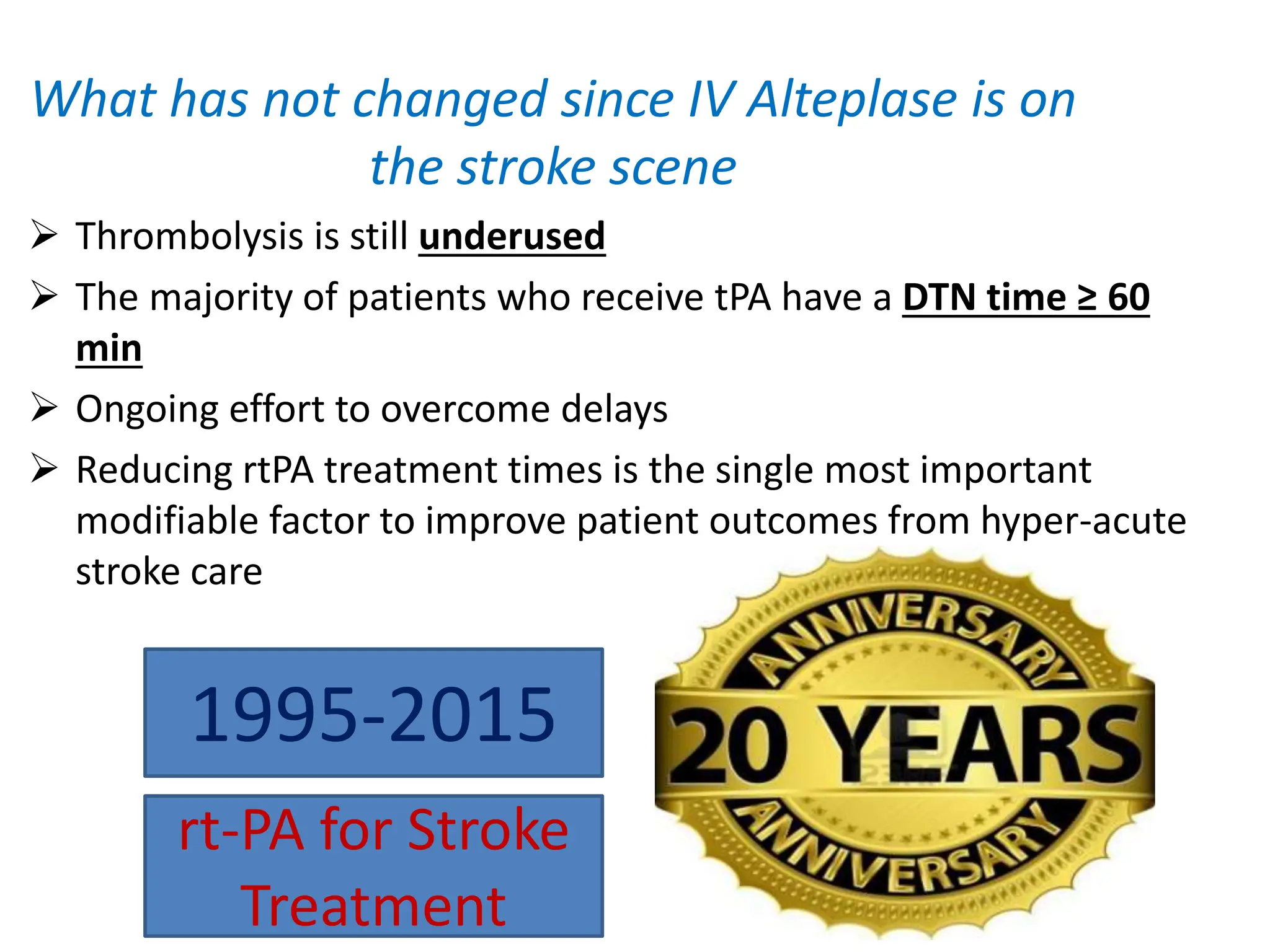 Acute thrombolysis in Stroke PPT Dr Jankar copy. | PPTX