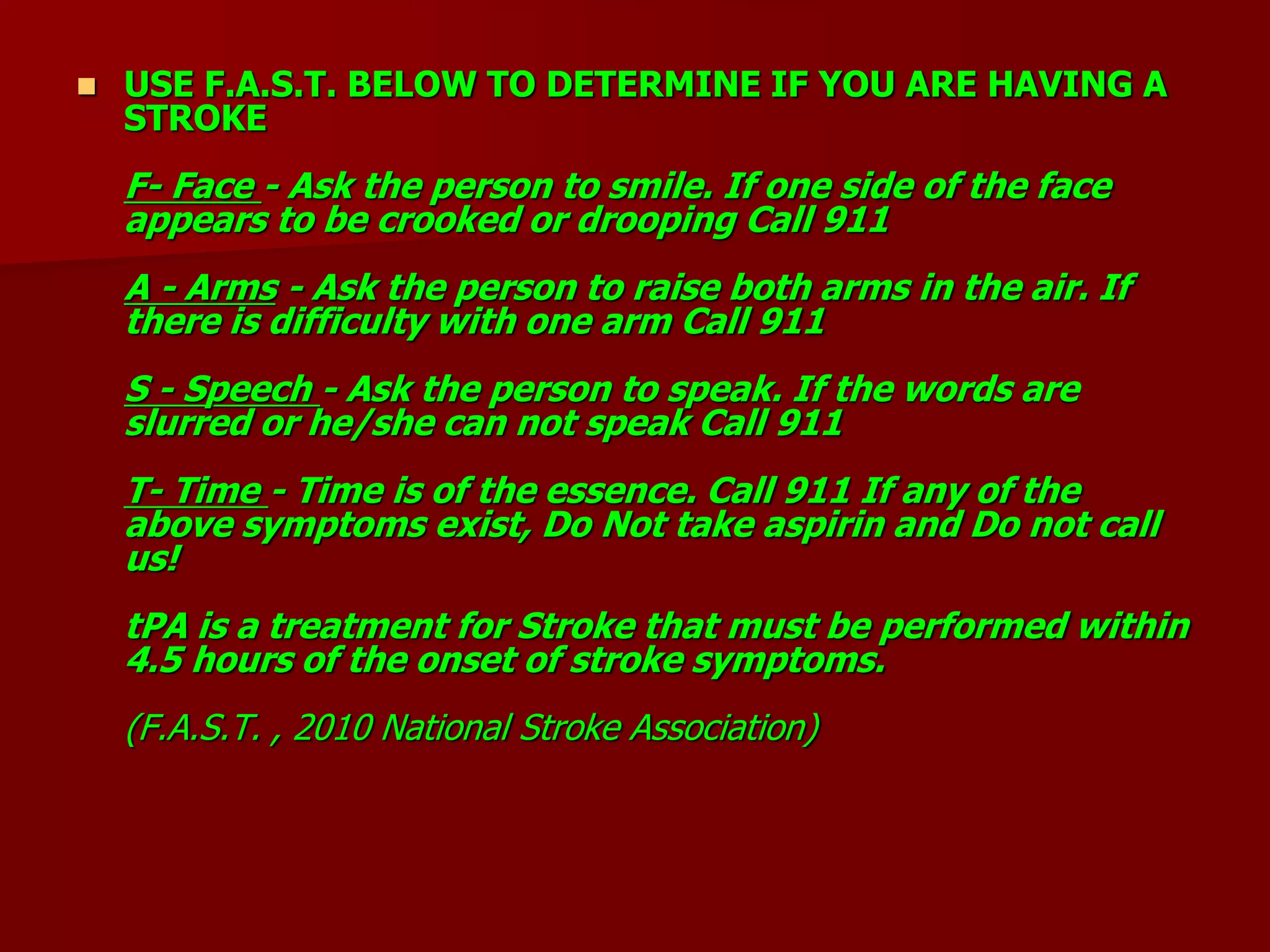 Stroke presentation | PPT