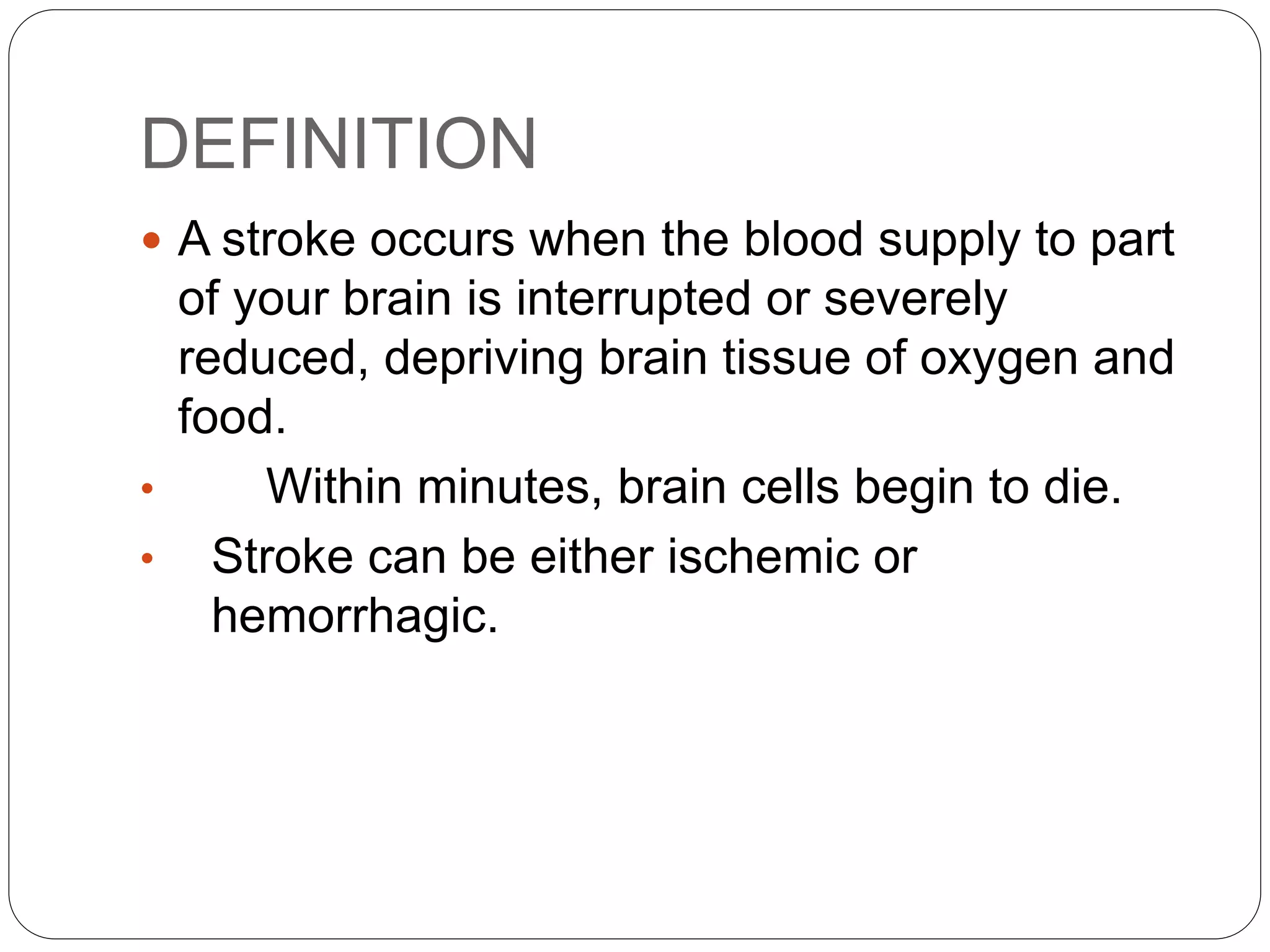 Stroke presentation By Saba Arif | PPT