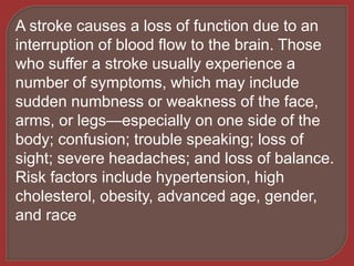 Stroke preventable and curable medicine jobelyn | PPTX