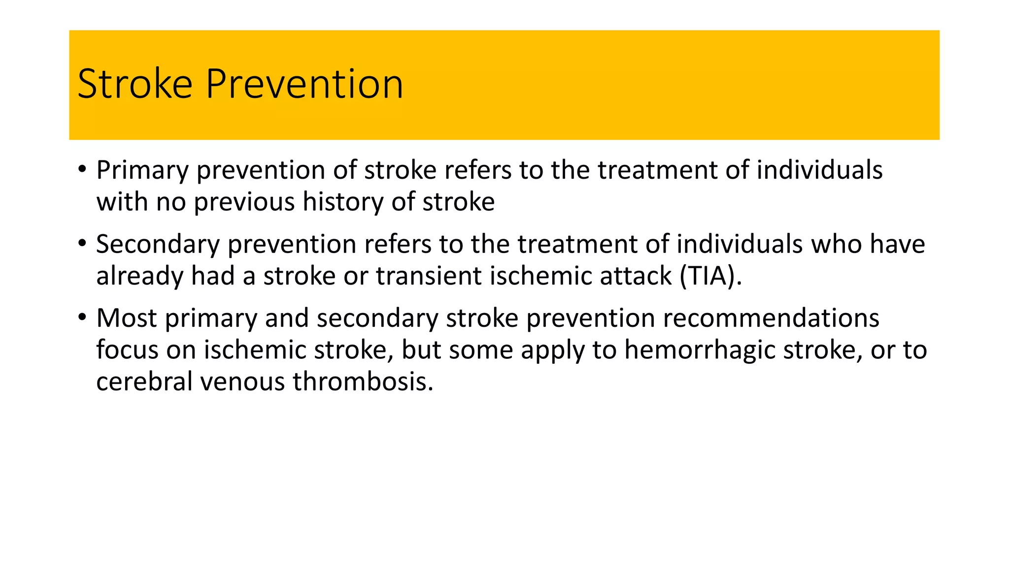 Stroke prevention | PPTX