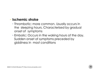 Stroke - Physiotherapy Treatment - Dr Rohit Bhaskar | PDF