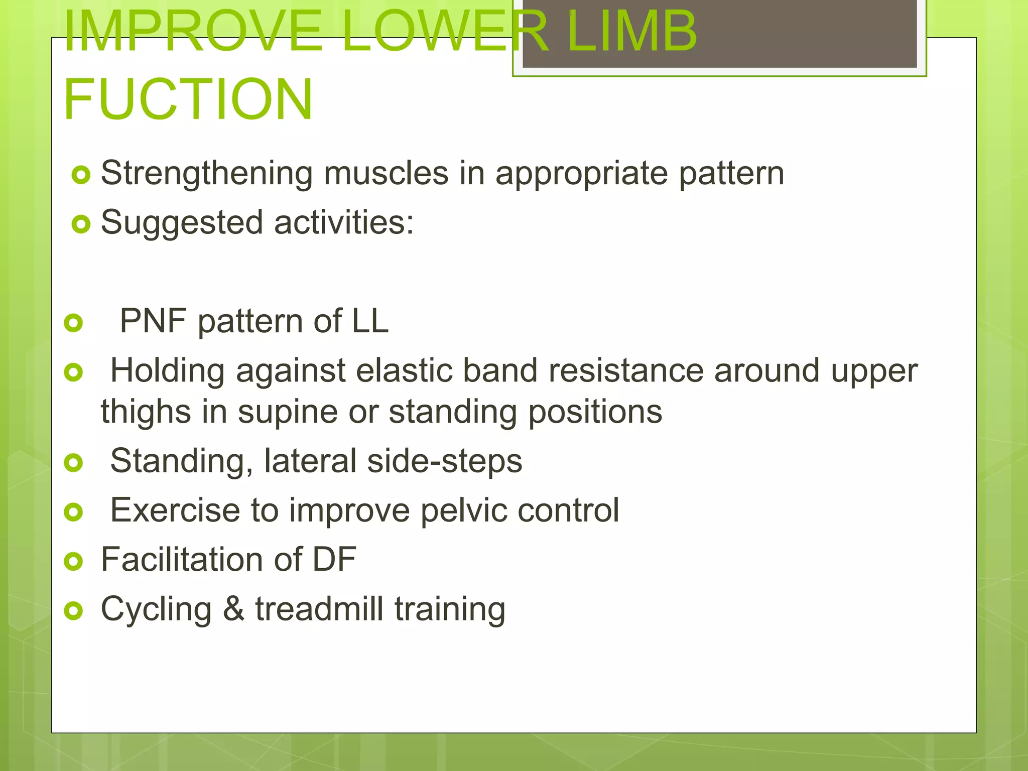 PHYSIOTHERAPY MANAGEMENT OF POST STROKE PATIENT. | PPTX