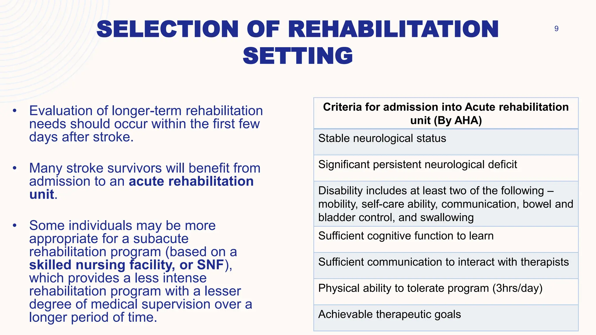 Stroke rehabilitation | PPTX